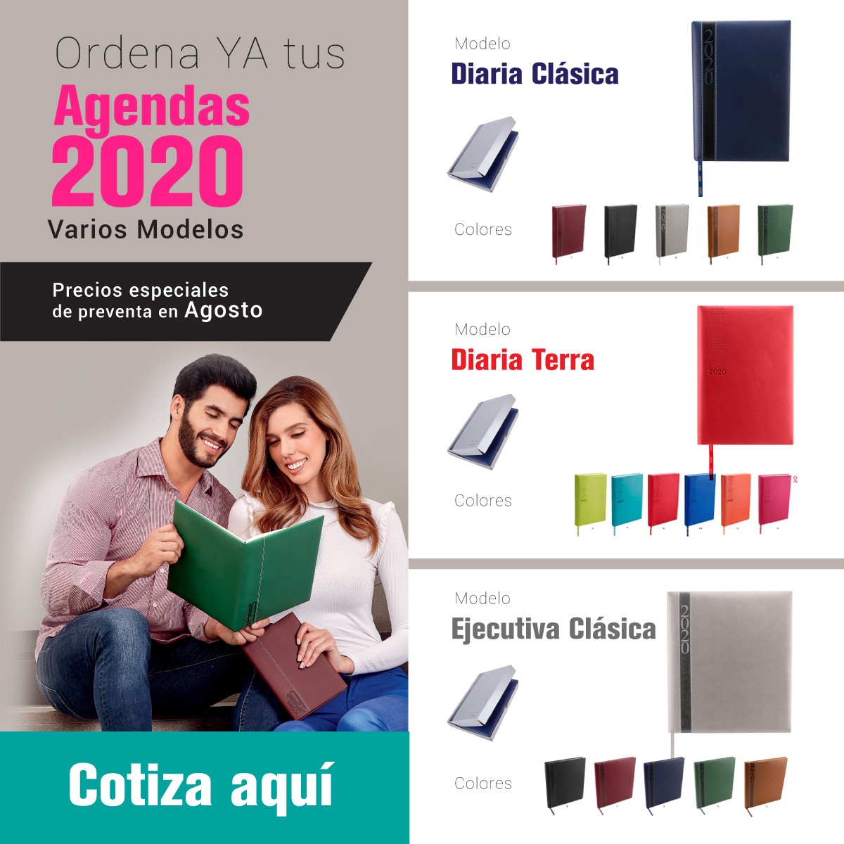 agendas promocionales 2020 - Pixel Media
